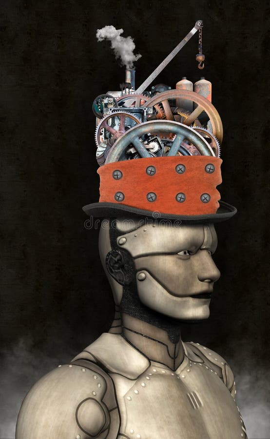 Homme Industriel De Machine De Robot De Steampunk Illustration Stock ...