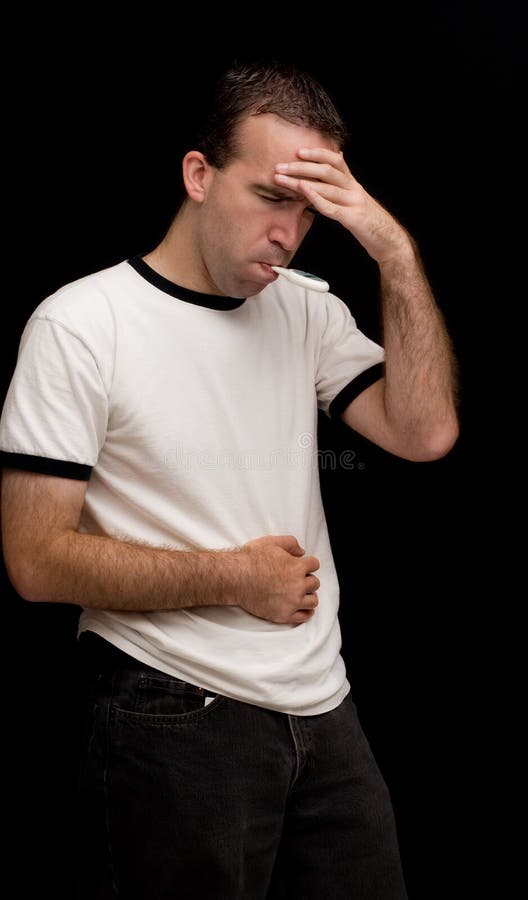 Homme malade photo stock. Image du verticale, abdomen - 6178750