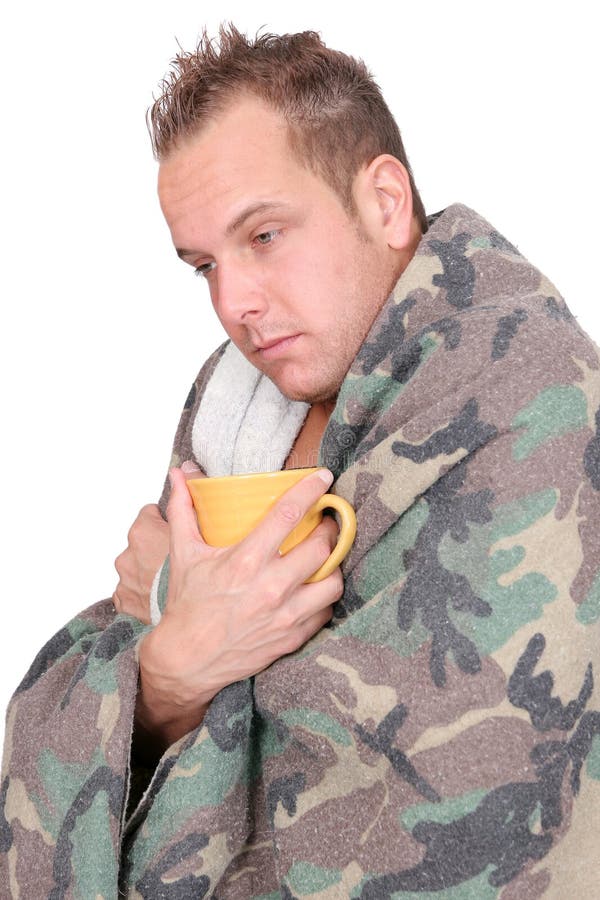 Homme malade photo stock. Image du douleur, grippe, thé - 9757954