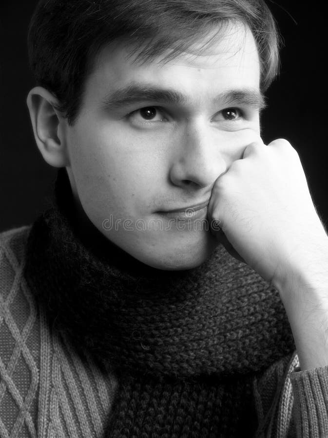 Homme pensif 2 photo stock. Image du noir, beauté, curieux - 659146