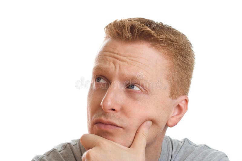 Homme pensif photo stock. Image du considérer, expressif - 5991466