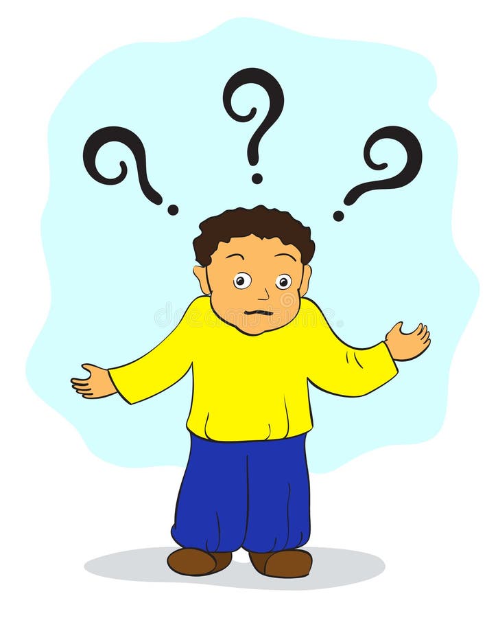 Homme perplexe illustration de vecteur. Illustration du présentation ...