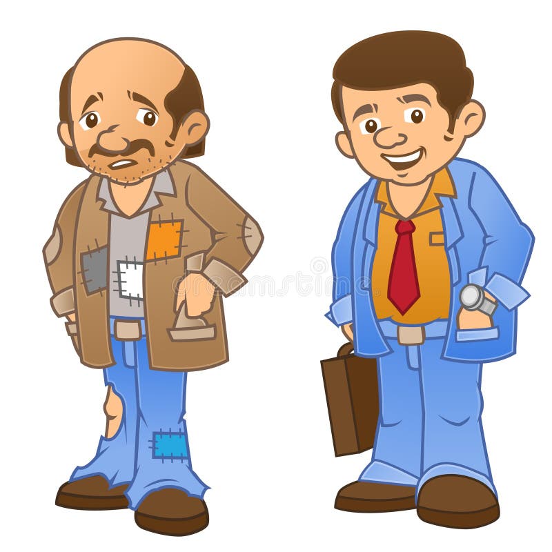 Homme riche, pauvre homme illustration stock. Illustration du mauvais ... Homme riche, pauvre homme illustration stock. Illustration du mauvais ...