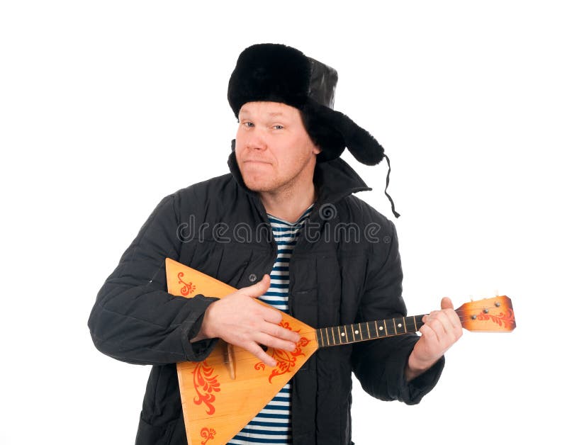 Homme Russe Avec Le Balalaika Image stock - Image du bouton, instrument ...