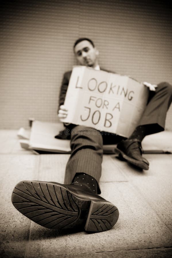 Homme sans emploi photo stock. Image du regarder, gestionnaire - 11546988