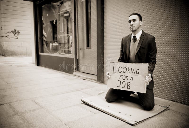 Homme sans emploi photo stock. Image du regarder, gestionnaire - 11546988