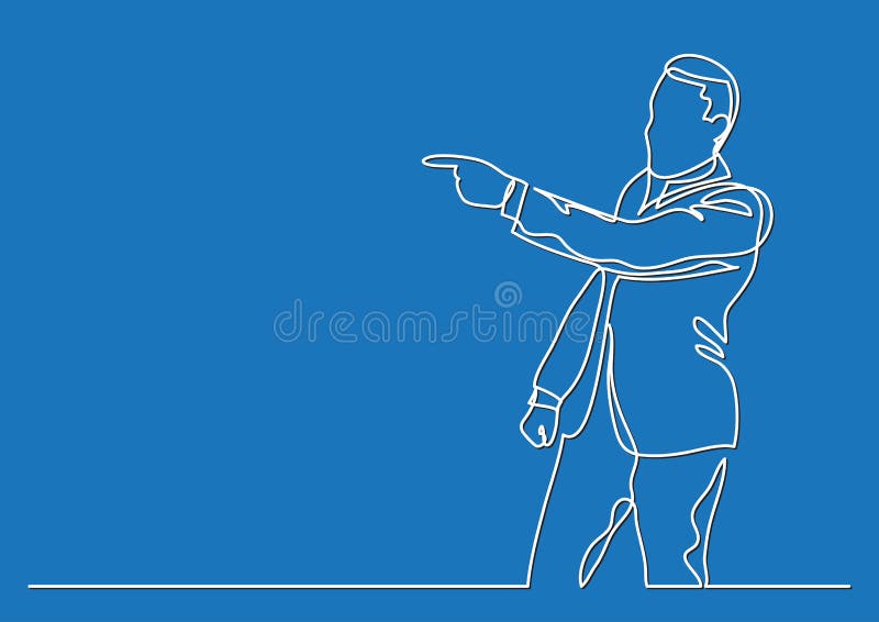 Homme Se Dirigeant - Dessin Au Trait Continu Illustration de Vecteur ...