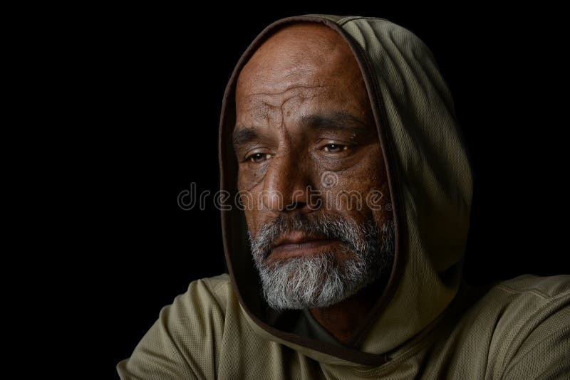 Homme spirituel image stock. Image du inquiété, aîné - 15672645