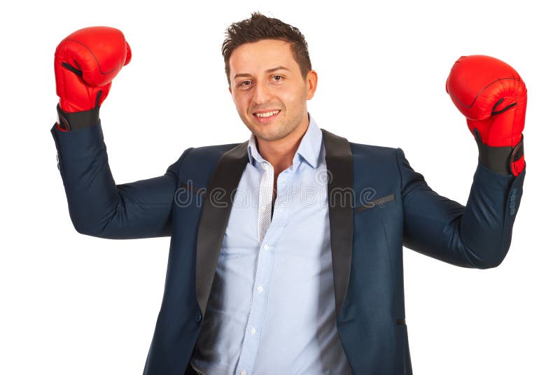 Homme Victorieux D'affaires Image stock - Image du masculin, geste ...