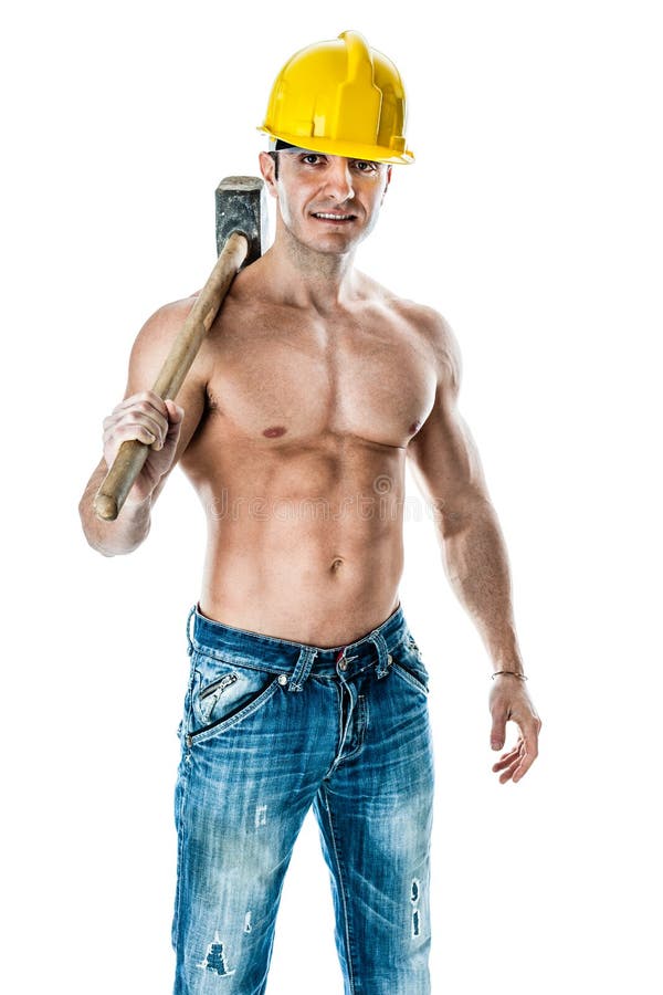 Homme viril photo stock. Image du foreman, charpentier - 35182050