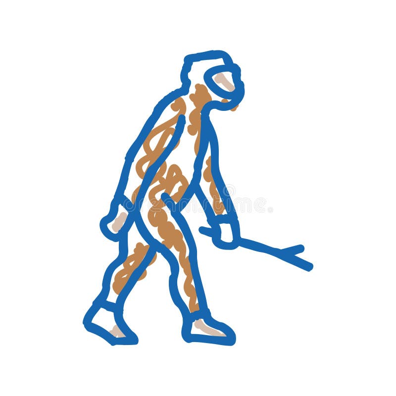 Erectus Human Evolution Doodle Icon Sketch Vector Stock Illustrations ...