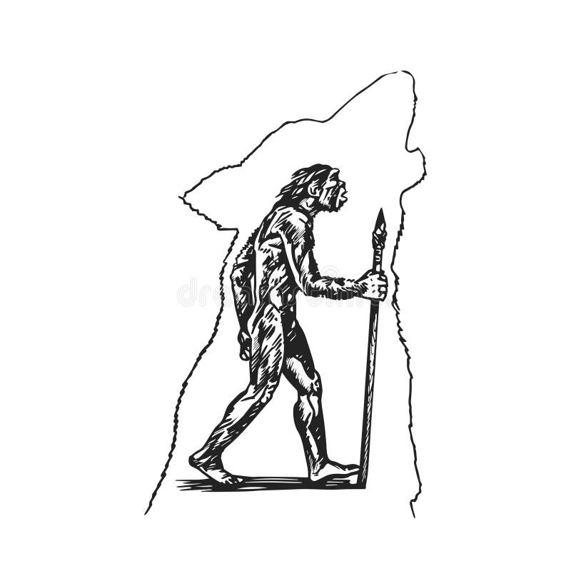 Homo Erectus Drawing