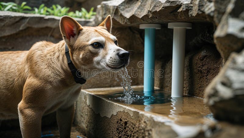 Ergaster Drinking from Simulated Water Source Behind Interactive Dig ...