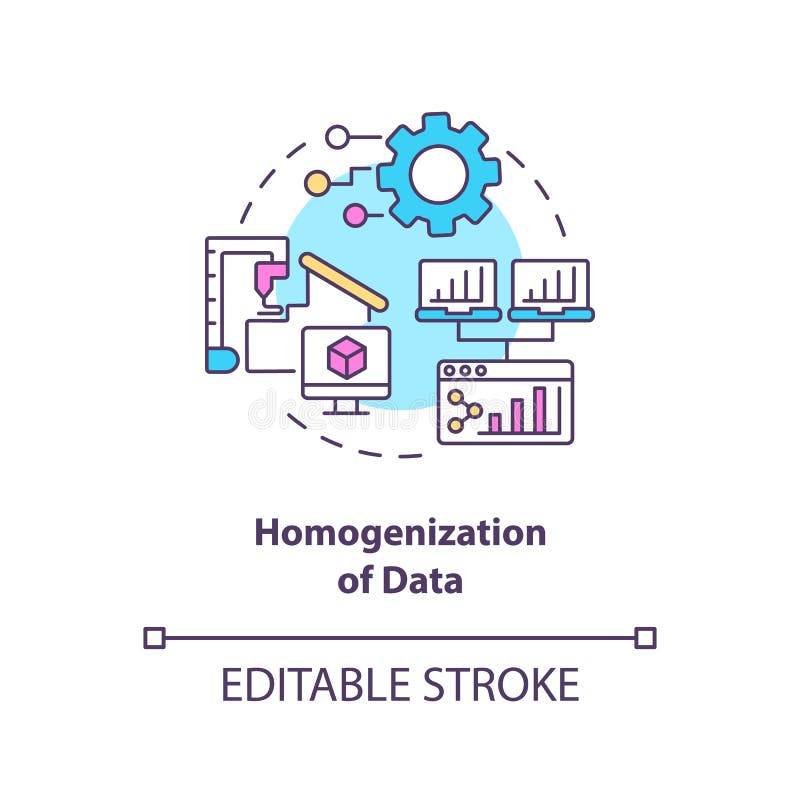 Homogenization of Data Concept Icon Stock Vector - Illustration of ...