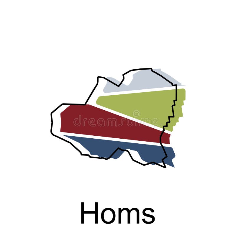 Homs Map Vector, Map of Syria High-detail Border Map, Illustration ...