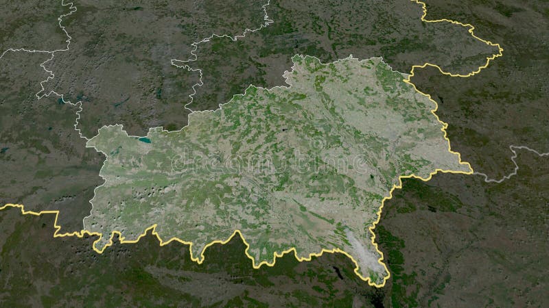 Homyel , Belarus - Highlighted. Satellite Stock Illustration ...