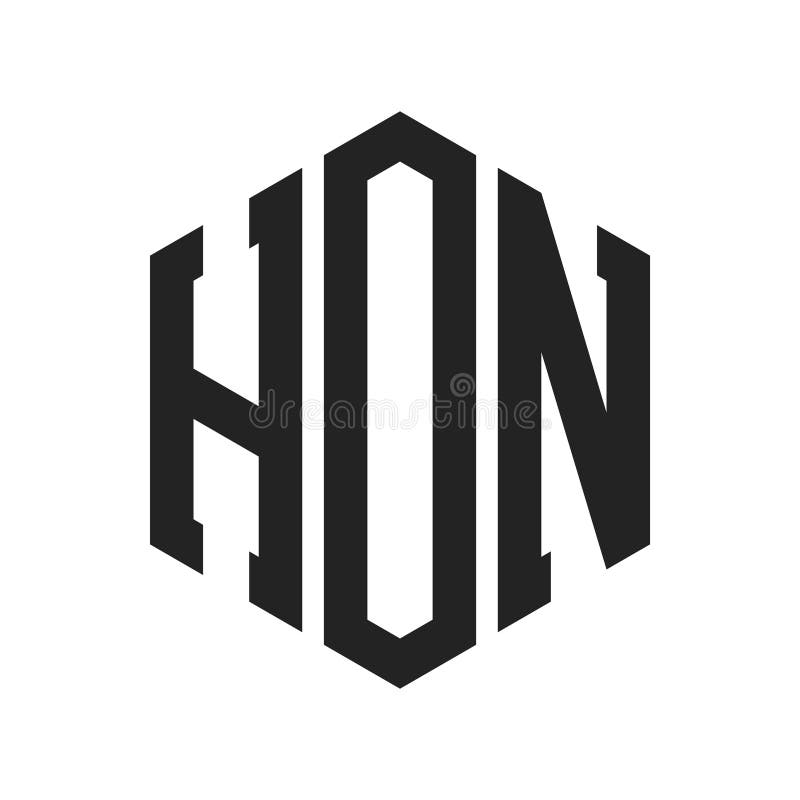 HON Logo Design. Initial Letter HON Monogram Logo Using Hexagon Shape ...