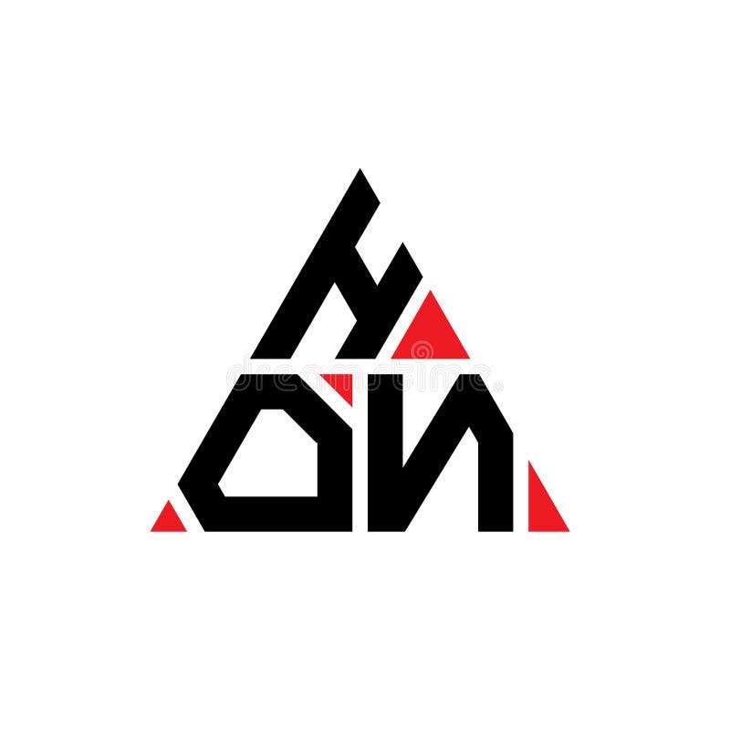 HON Triangle Letter Logo Design with Triangle Shape. HON Triangle Logo ...