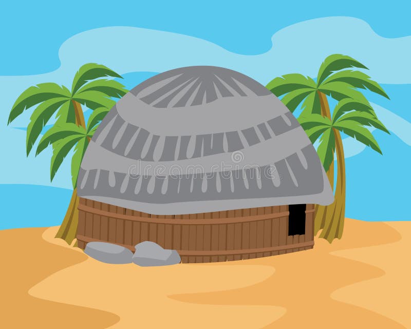 Honai traditional house stock vector. Illustration of east - 83799952