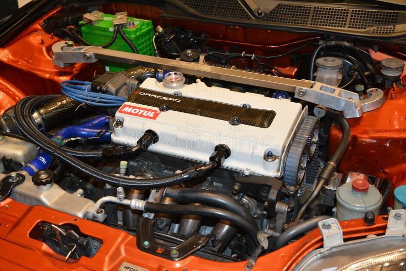 Honda Civic Engine at Honda Day 6 in Paranaque, Philippines Editorial ...