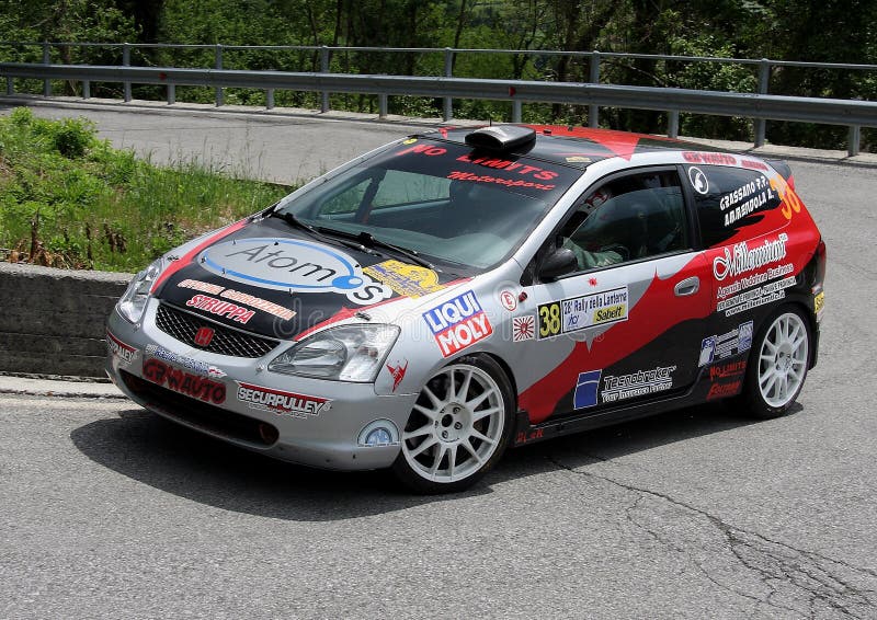 Honda Civic rally car editorial stock photo. Image of speed - 69254373