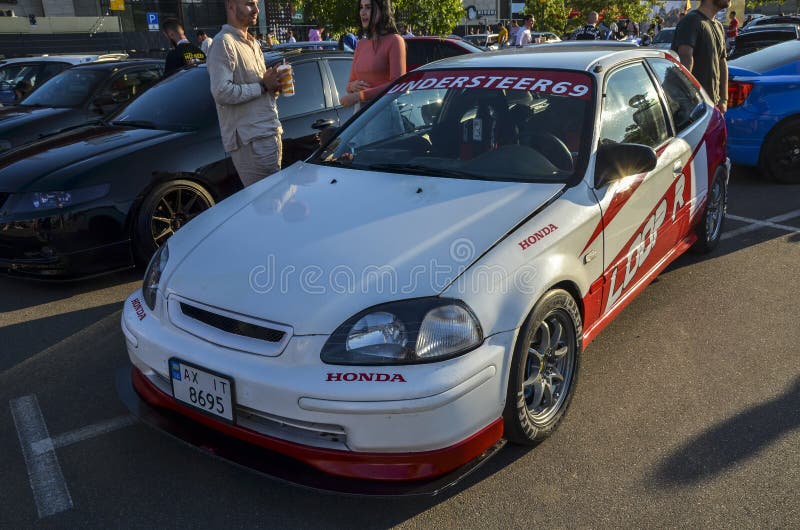 Honda Civic, 1995 White Iconic Compact Car with Its Practical Design ...