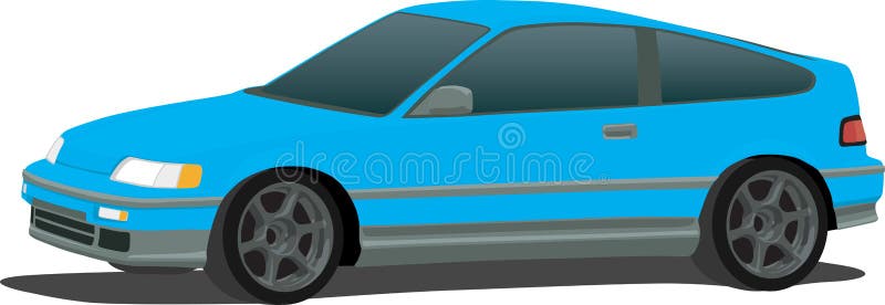 Honda CRX Compact Car stock vector. Illustration of economical - 8731599