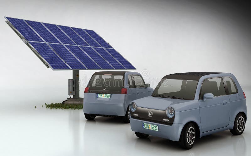 Honda EV-N with Solar Set editorial stock image. Illustration of ...