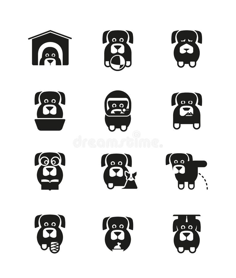 Hondpictogrammen vector illustratie. Illustration of zieken - 39035058