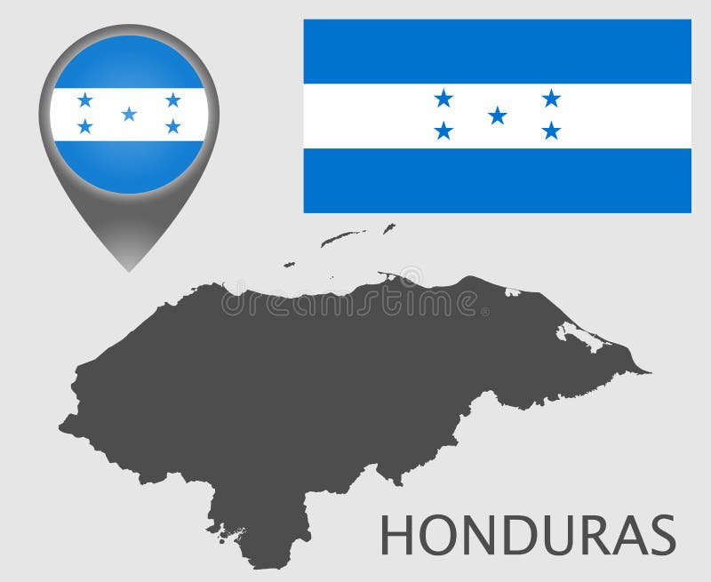 Blank Map of Honduras. High Quality Map Republic of Honduras with ...