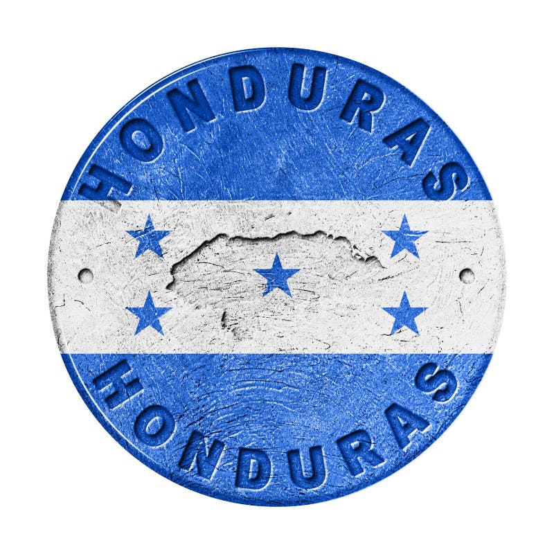 Honduras Flag Button with Map Stock Illustration - Illustration of ...