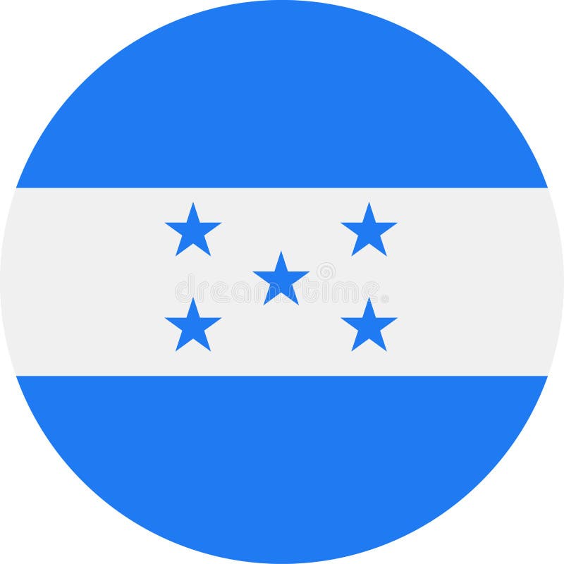 Honduras Flag Country Contour Vector Icon Stock Illustration ...
