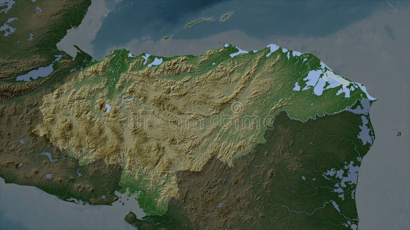 Honduras highlighted. Pale stock illustration. Illustration of outline - 301634146