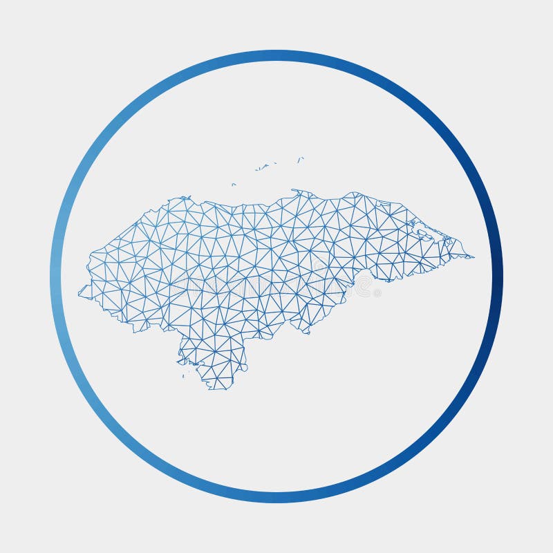Honduras Network, Constellation Style Country Map. Stock Vector ...