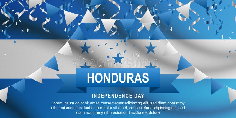 Honduras Independence Day Vector Banner, Greeting Card Stock Vector ...