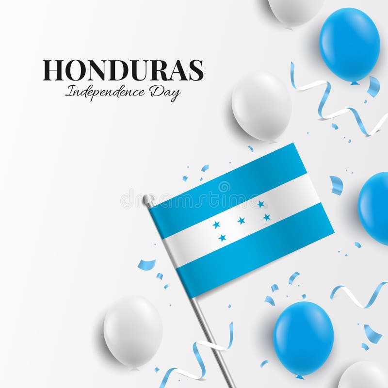 Honduras Independence Day stock vector. Illustration of poster - 287496268