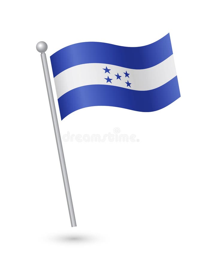 Honduras national flag stock vector. Illustration of honduras - 258325263
