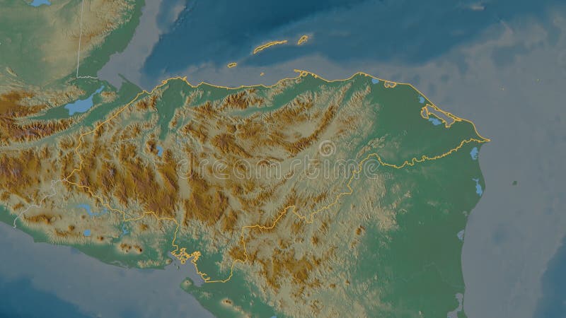 Honduras - Overview. Relief Stock Illustration - Illustration of country, overlay: 188581469
