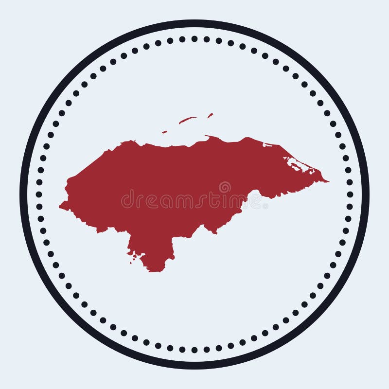 Honduras Map Stylish Location Icon With Honduras Map And Flag Stock
