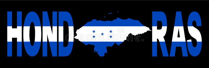 Honduras text with map stock vector. Illustration of geography - 5644747
