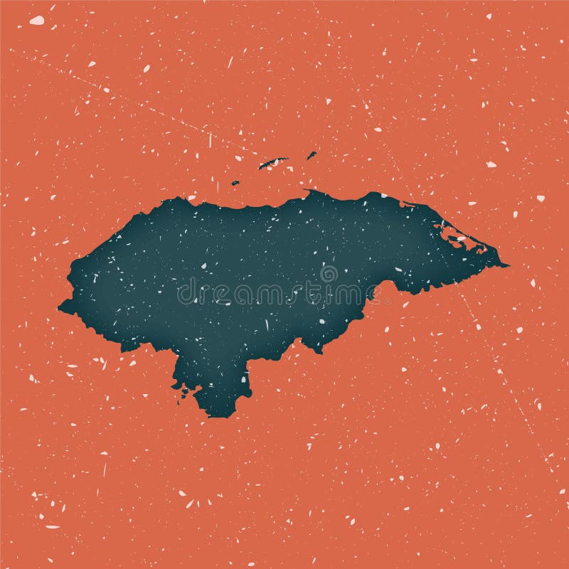 Honduras Map Stylish Location Icon With Honduras Map And Flag Stock