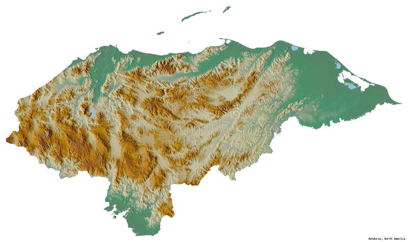 Topographic Map of Honduras Stock Vector - Illustration of comayagua, continent: 204428677