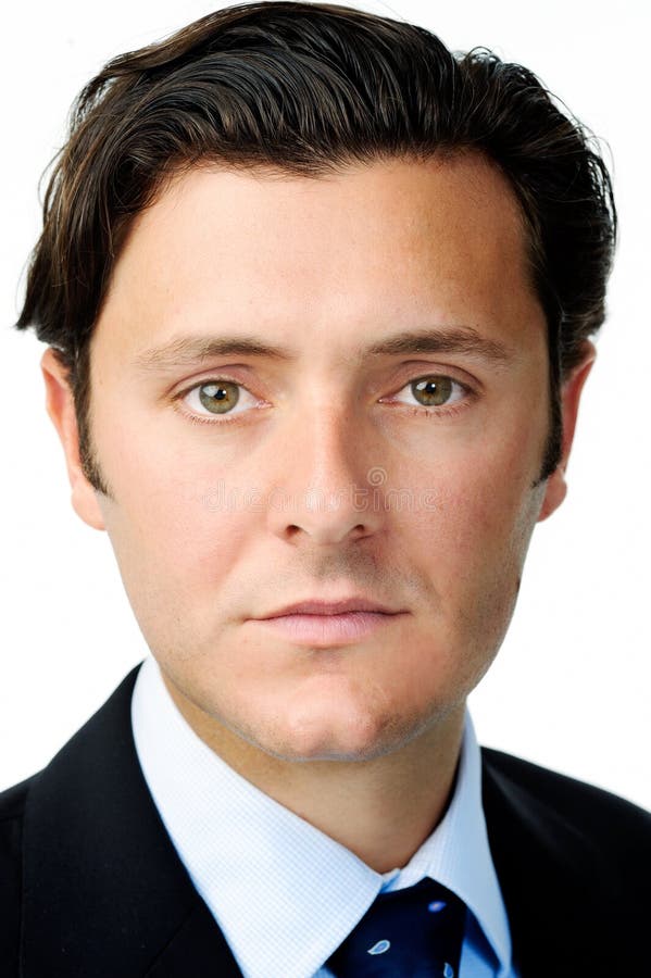 Businessman with Straight Face Stock Photo - Image of pose, handsome ...