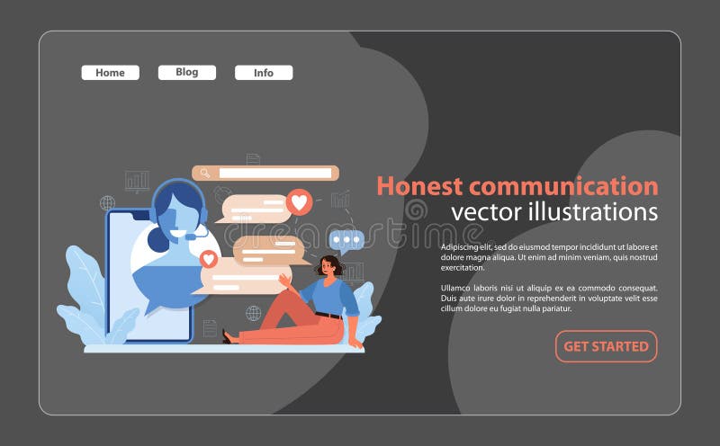 Honest Communication Illustration. a Customer Service Representative ...