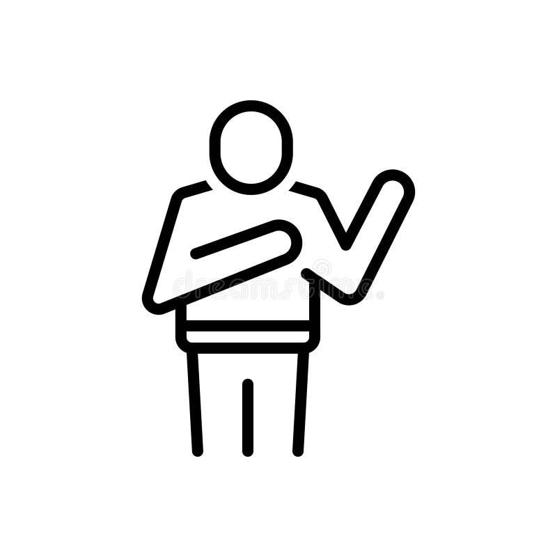 Black Line Icon for Honest, Truthful and Candid Stock Vector ...