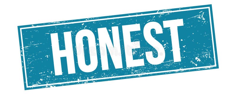 HONEST Text on Blue Grungy Rectangle Stamp Stock Illustration ...