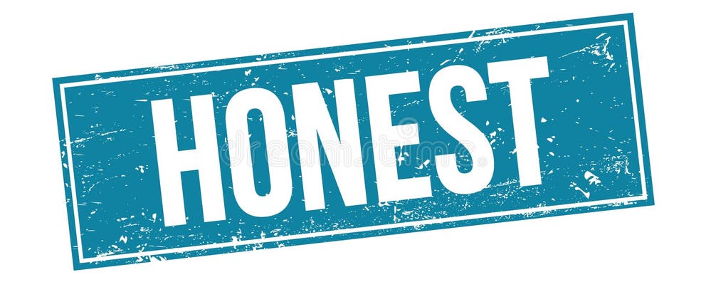 HONEST Text on Blue Grungy Rectangle Stamp Stock Illustration ...