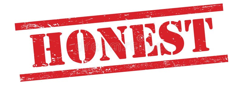 HONEST Text on Red Grungy Lines Stamp Stock Illustration - Illustration ...