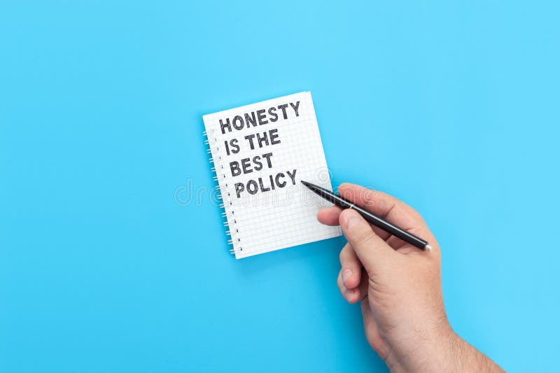 Honesty is the Best Policy - Motivational Statement Stock Image - Image ...