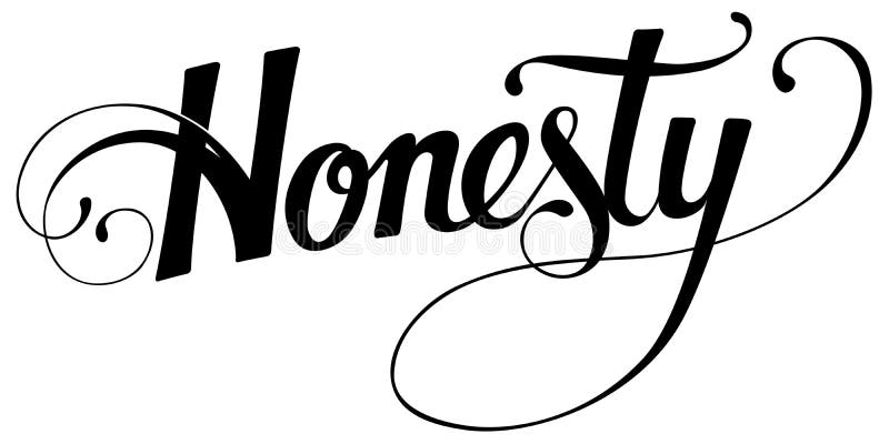 Integrity - Custom Calligraphy Text Stock Vector - Illustration of ...